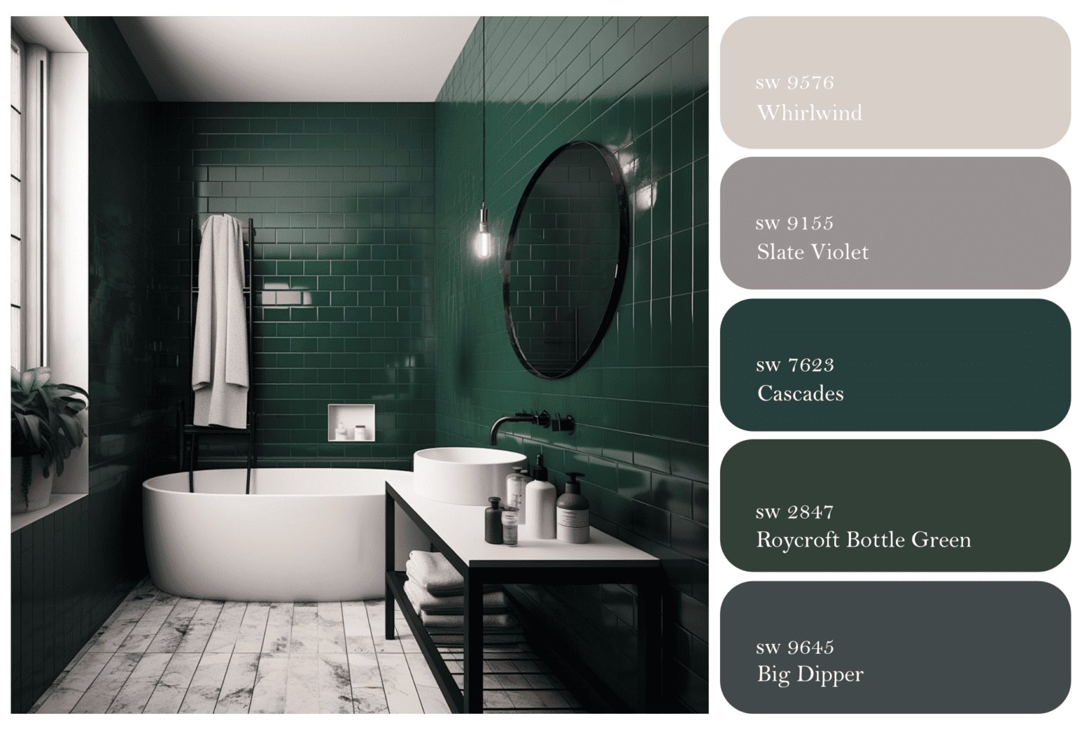 16 Gorgeous Bathroom Color Schemes That Will Instantly Relax You