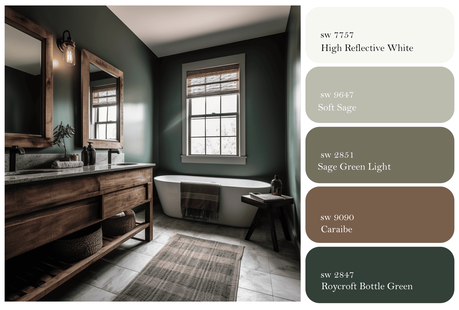16 Gorgeous Bathroom Color Schemes That Will Instantly Relax You
