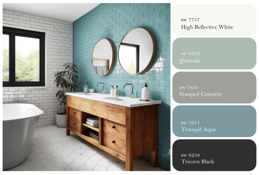 16 Gorgeous Bathroom Color Schemes That Will Instantly Relax You